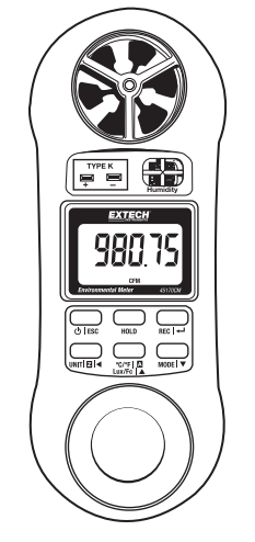 Medidor-Ambiental 5-em-1 Extech 45170CM - Mokka-Sensors